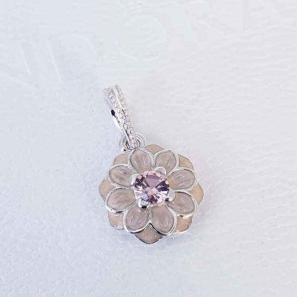 Pandora | Jewelry | Authentic Pandora Dahlia Floral Dangle Charm | Poshmark